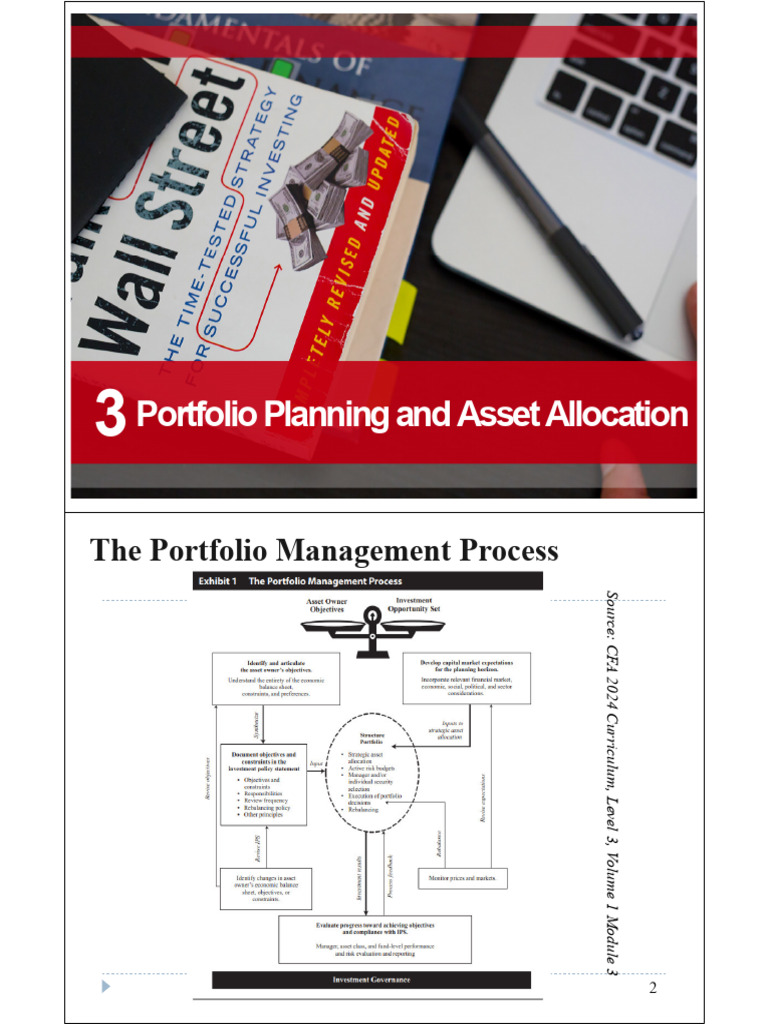 Lecture 3 - Portfolio Planning and Asset allocation | PDF