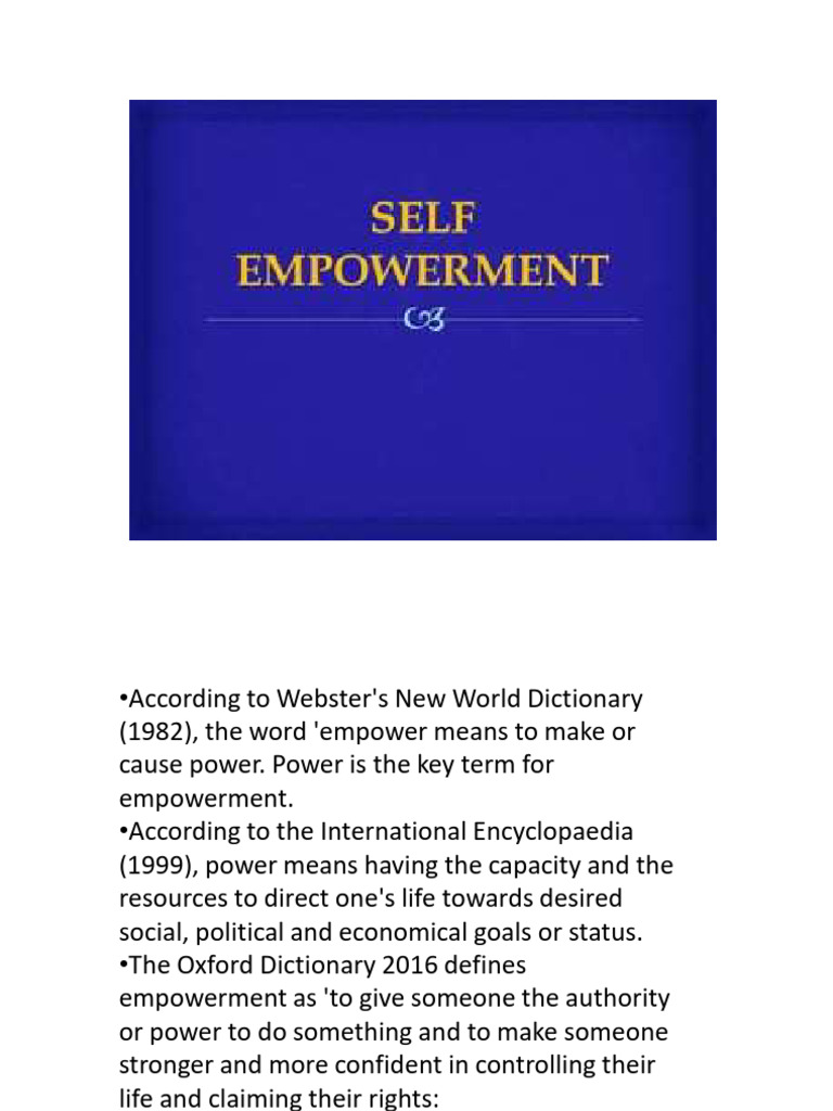 Self Empowerment | PDF