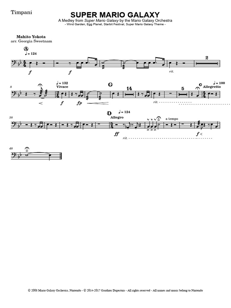 Super Mario Conducting Arrangement-Timpani | PDF