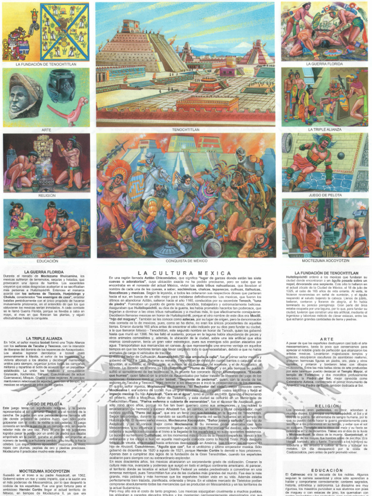 Cultura Mexica Fundacion de Tenochtitlan | PDF