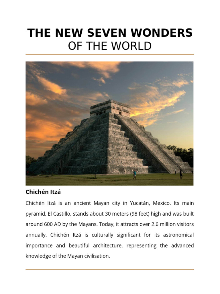 The New Seven Wonders of The World | PDF