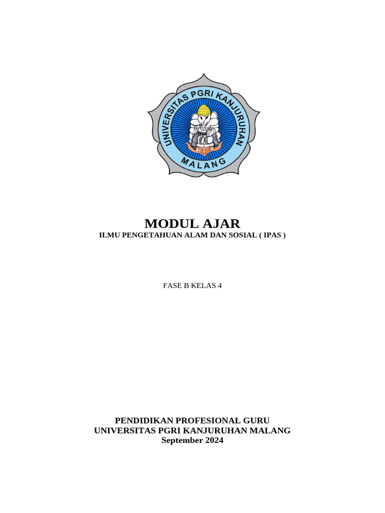 MODUL AJAR IPAS KELAS 4_UKIN NEW | PDF
