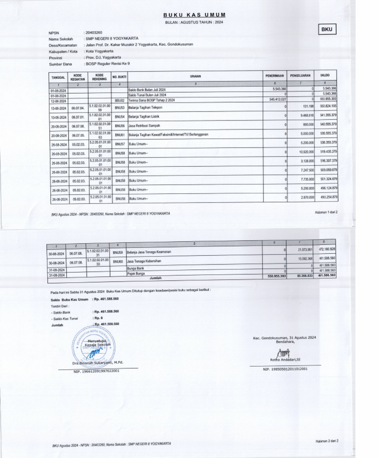 BKU Bos Agt 24 | PDF