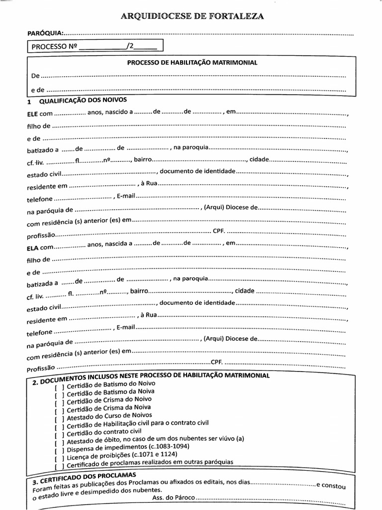 Modelo - Capa Do Processo | PDF