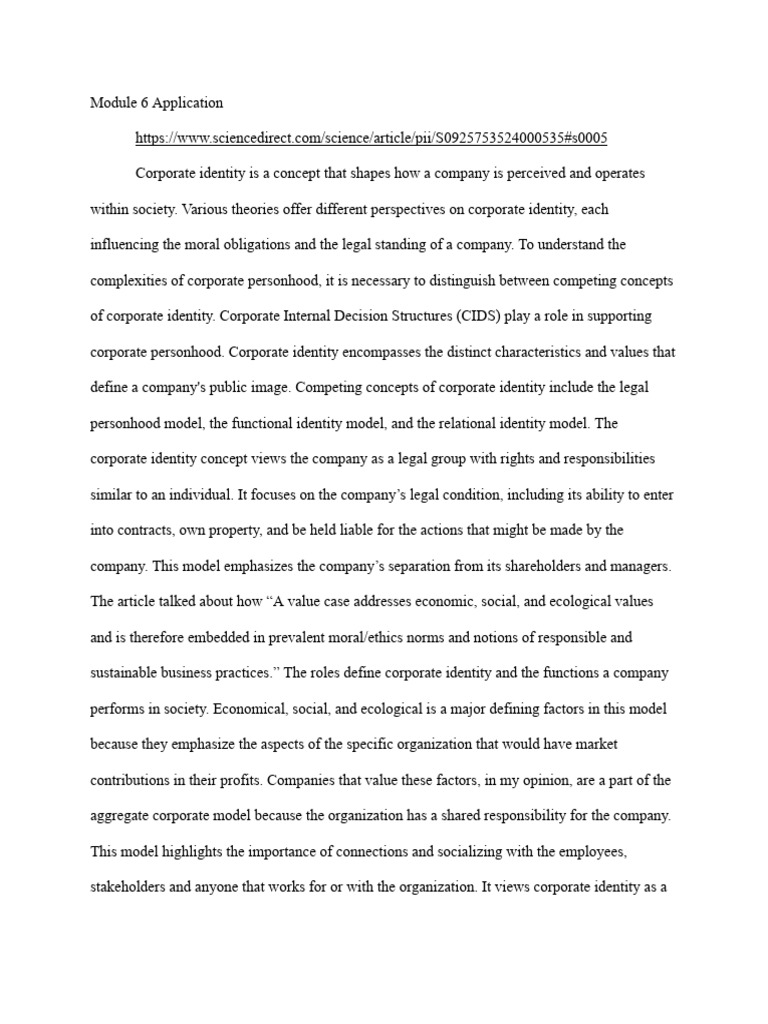 Module 6 Application | PDF