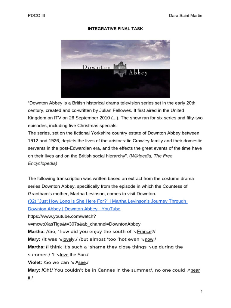 Integrative Final Task | PDF