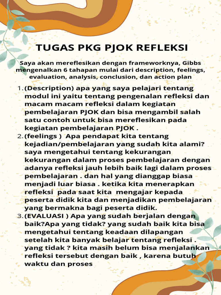 1.1.d.2. Refleksi - Framework Dan Model-Model Refleksi | PDF