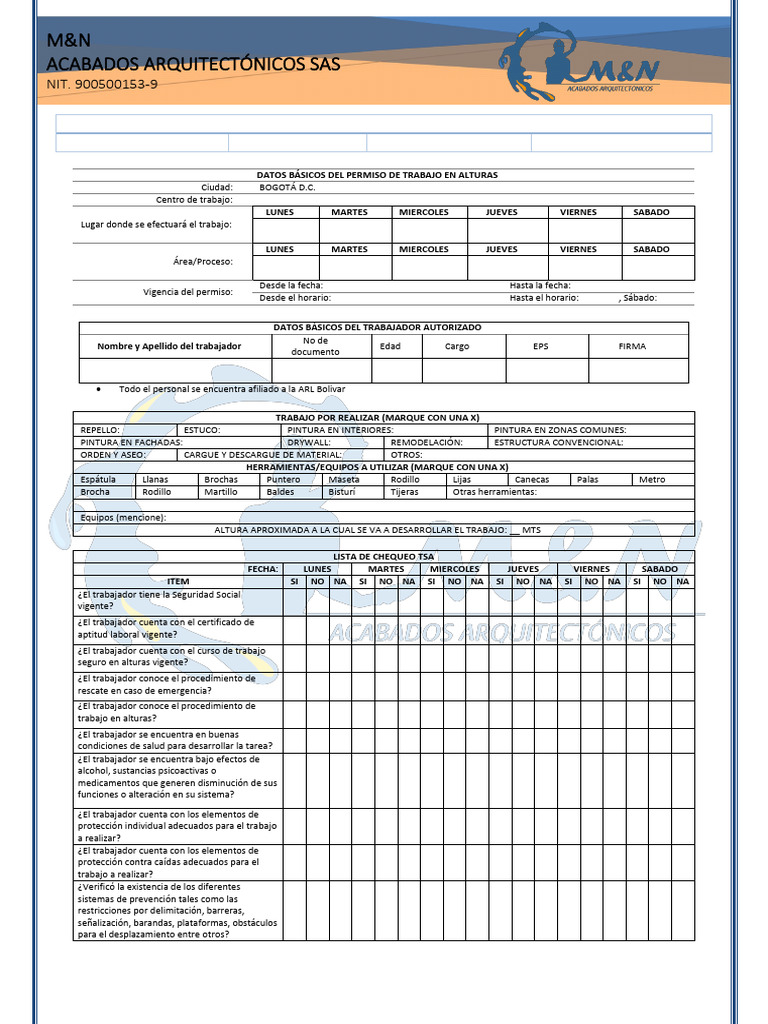 Formato Lista de Chequeo | PDF