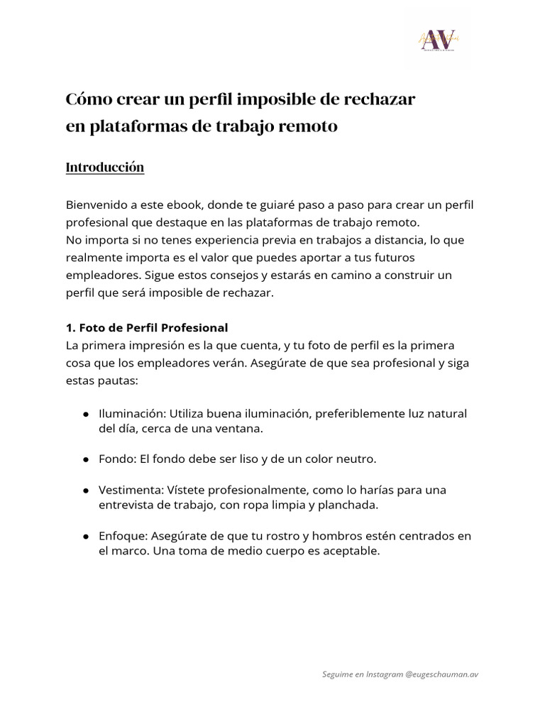 Cómo crear un perfil imposible de rechazar en plataformas de trabajo ... Cómo crear un perfil imposible de rechazar en plataformas de trabajo ...