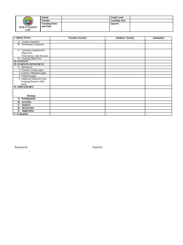 4As Lesson Plan | PDF