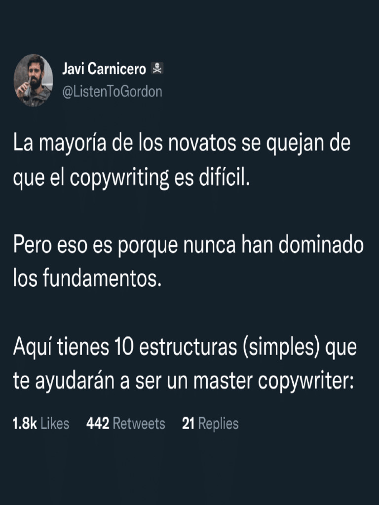 10 Estructuras de Copywriting para Ser Un Master | PDF