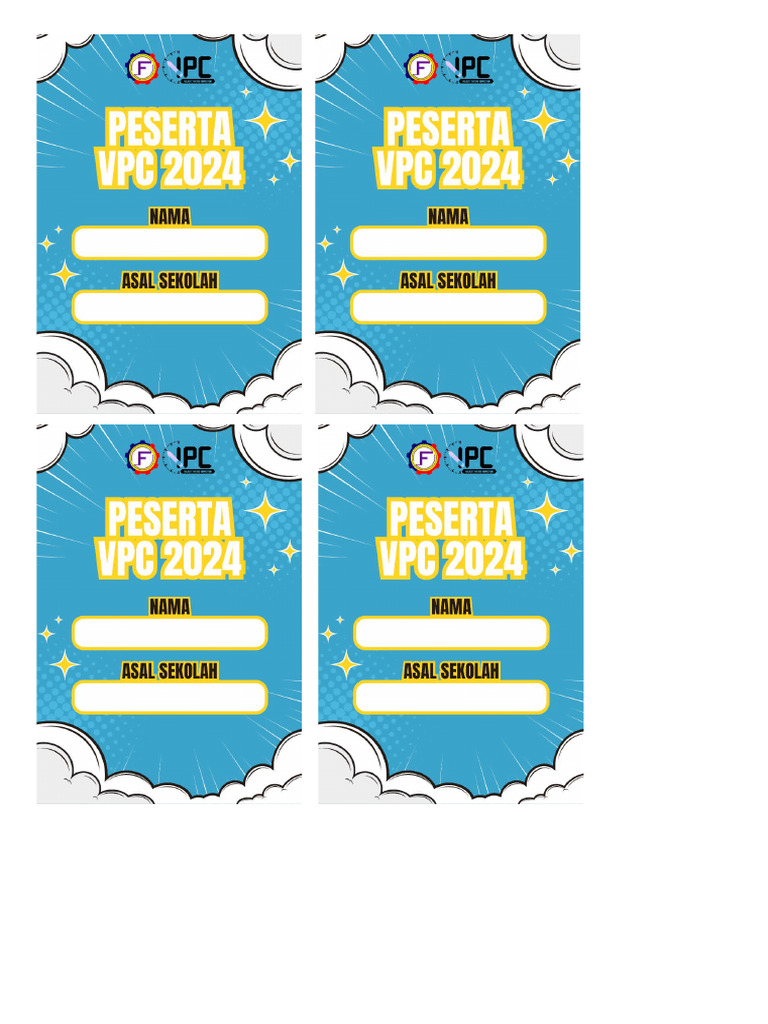 Id Card Peserta VPC | PDF