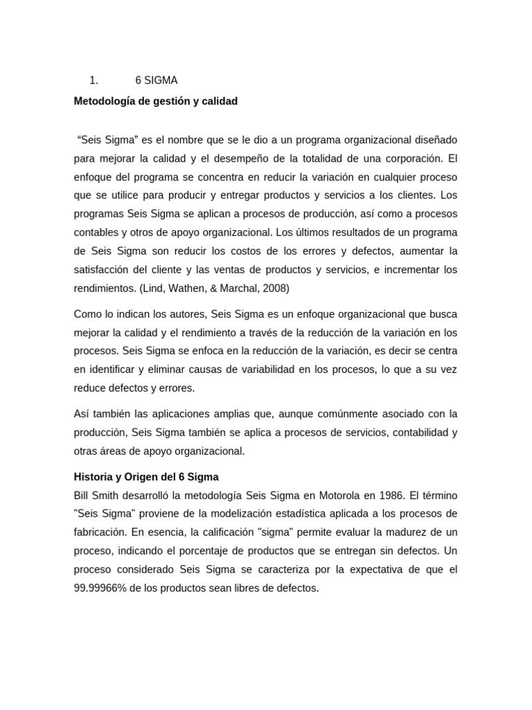 6 SIGMA | PDF