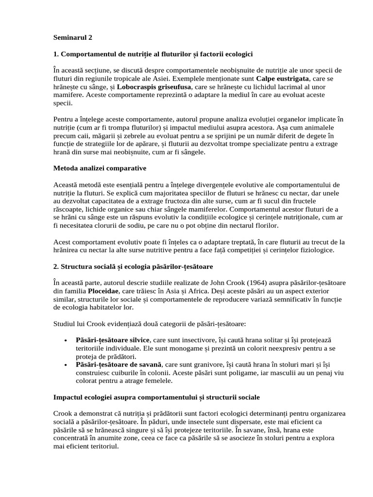 Seminarul 2 Si 3 Gradinaru Ana Mbm-I | PDF