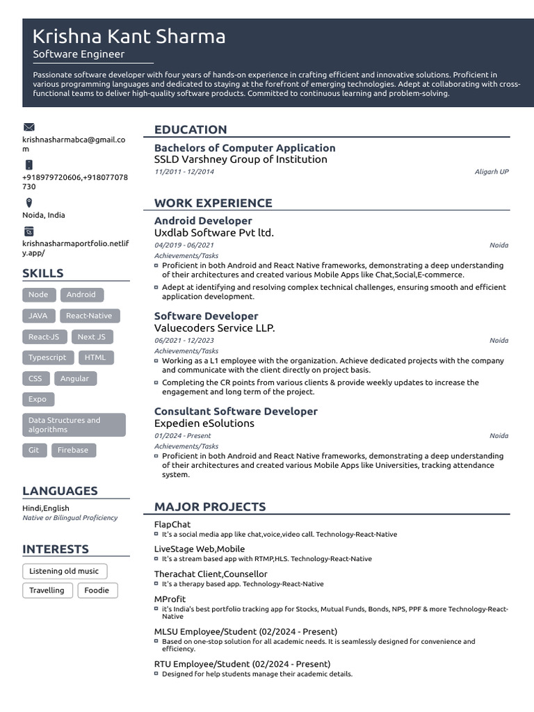Krishna's Resume | PDF