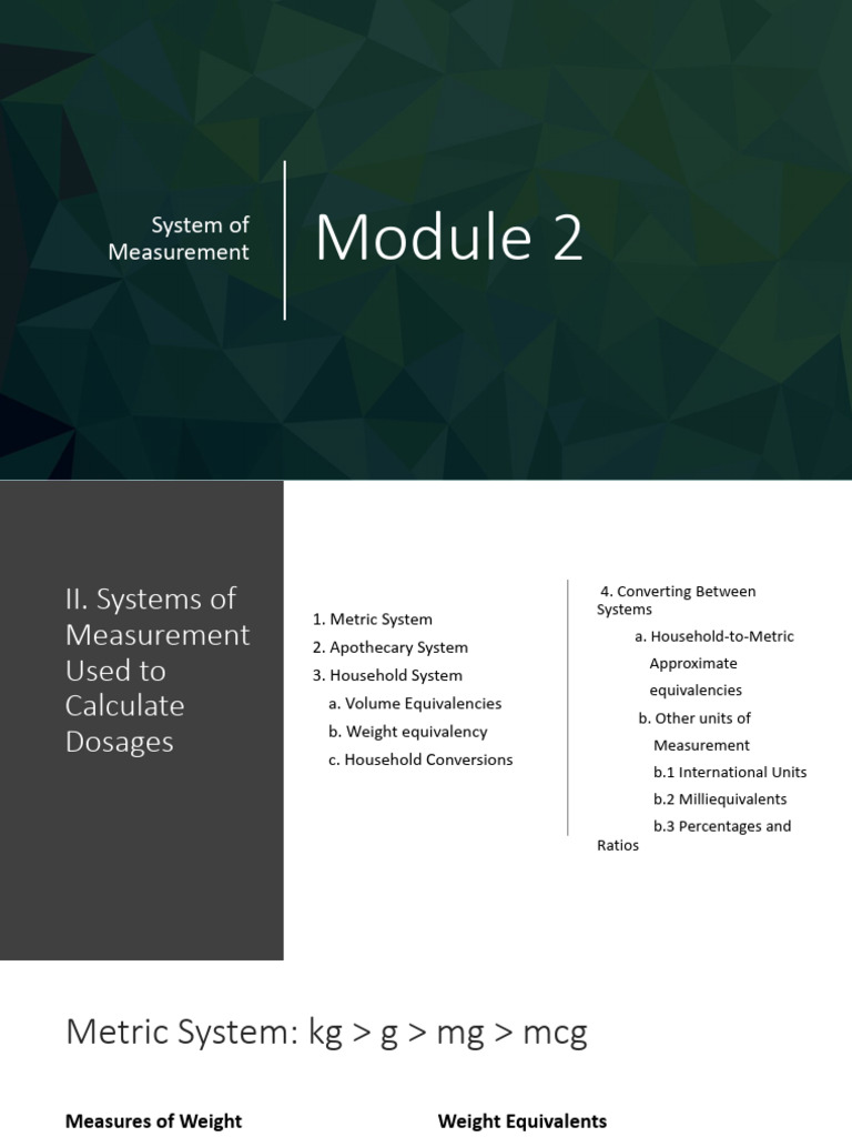 NURDR Module 2 System of Measurement | PDF