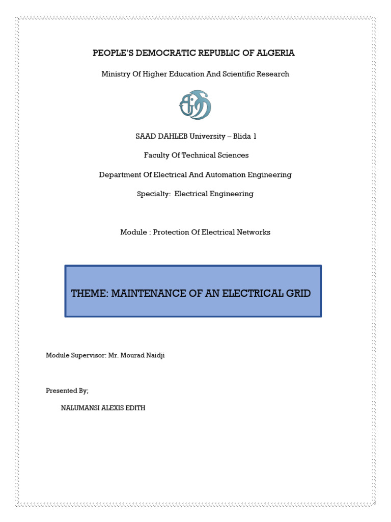 Electrical Grid Maintenance | PDF