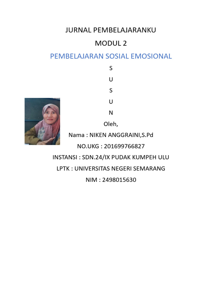 Jurnal Modul 2 Pembelajaran Sosial Emosional Nken | PDF