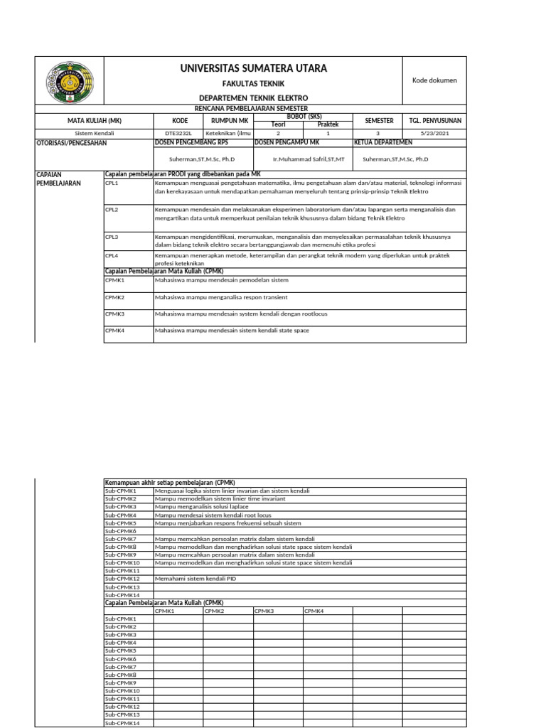 TEE2203 Dasar Sistem Kendali - Muhammad - Safril TBA | PDF