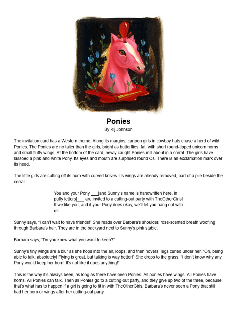 Ponies - Johnson, Kij | PDF