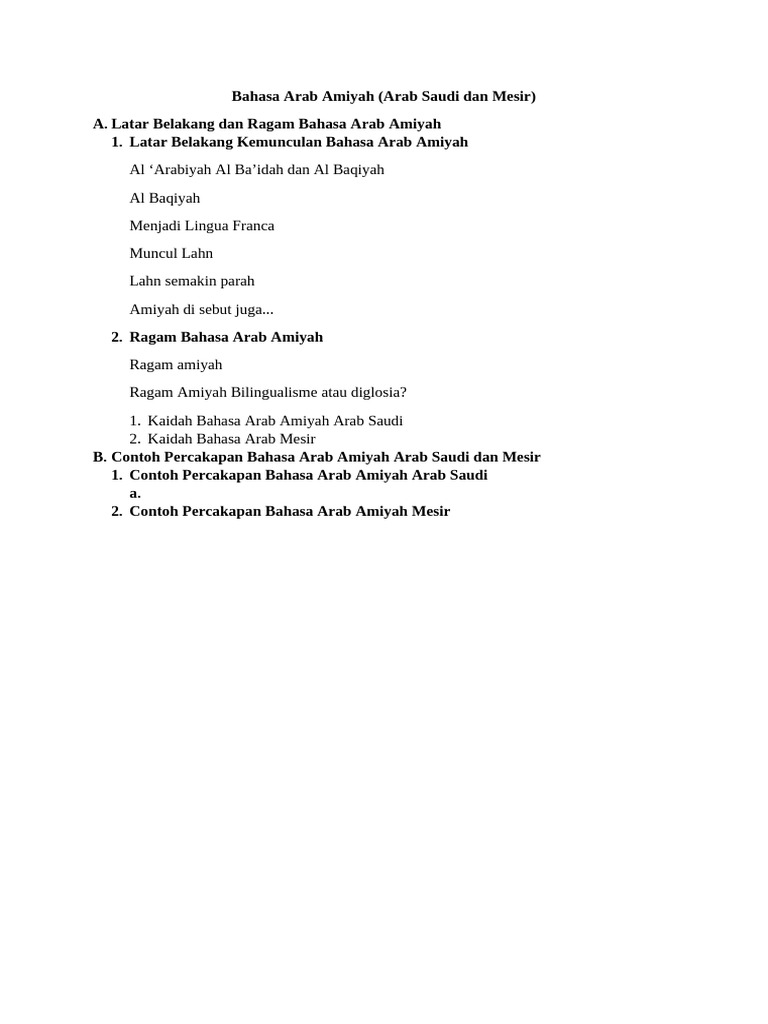 Buku Bahasa Arab Amiyah | PDF