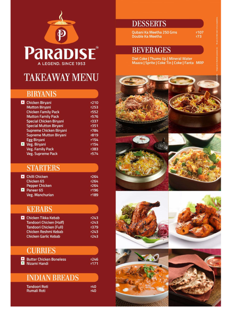 Menu Paradise | PDF