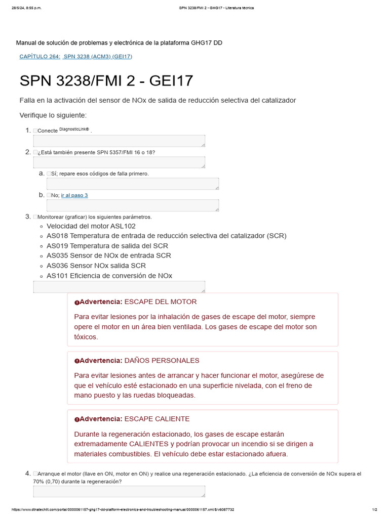 SPN 3238 - FMI 2 - GHG17 - Literatura Técnica | PDF