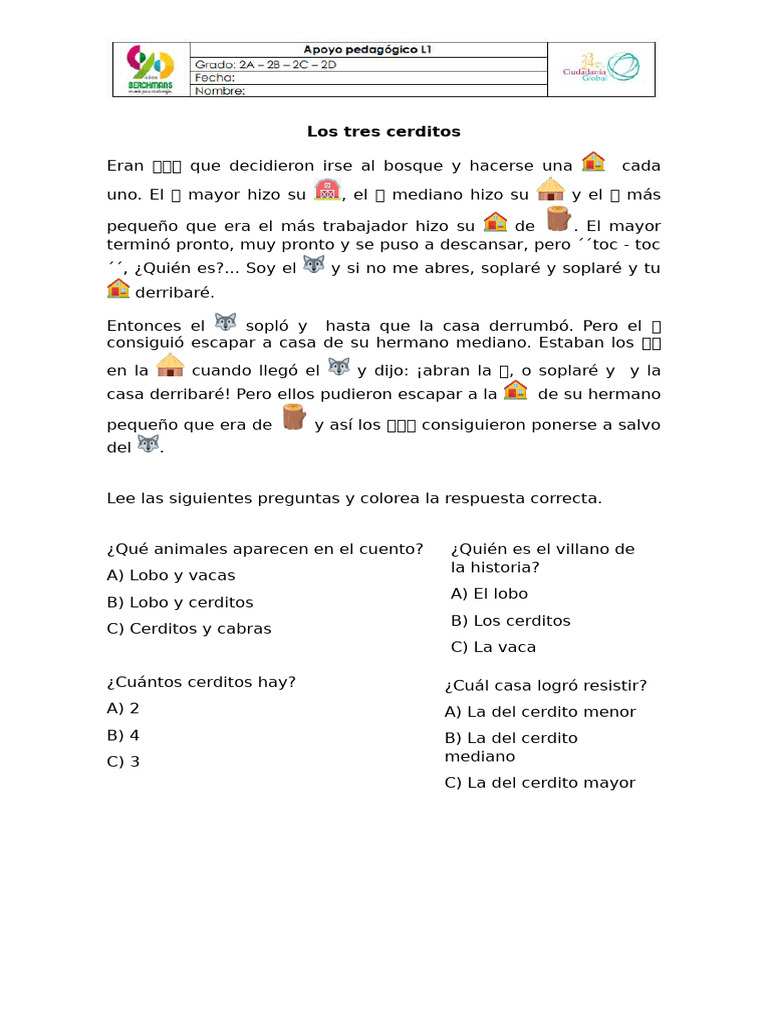 Los Tres Cerditos Pdf