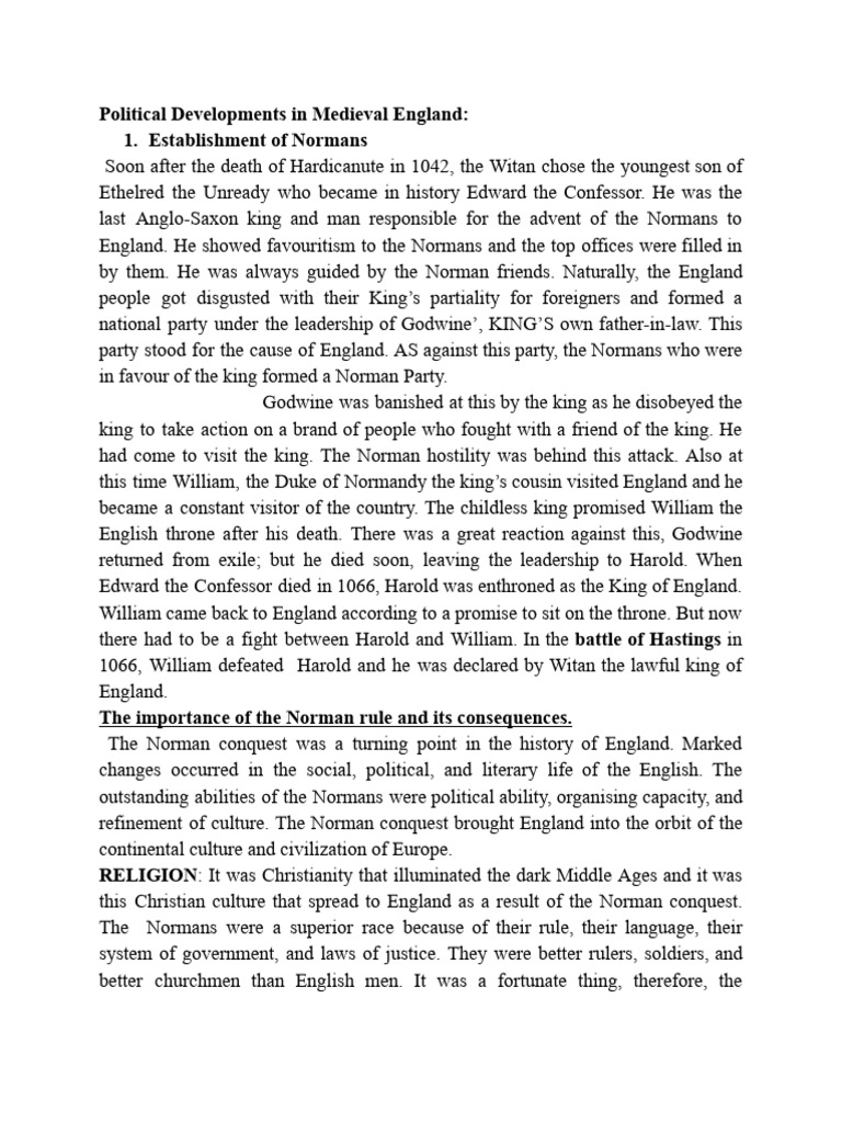Impact of the Norman Conquest on England | PDF | Crusades | Travel
