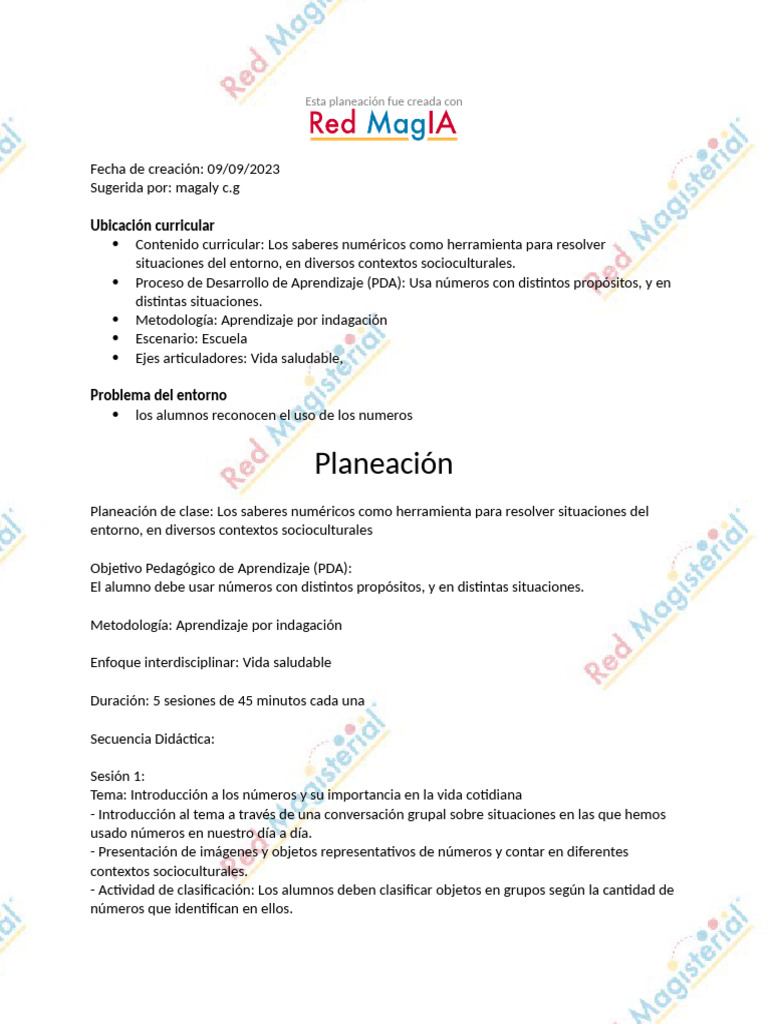 Red MAgIA - Usa Números Con Distintos Propósitos, y en Distintas ...