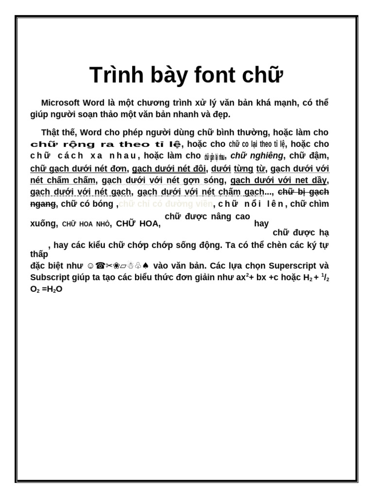 Trình Bày Font CH | PDF