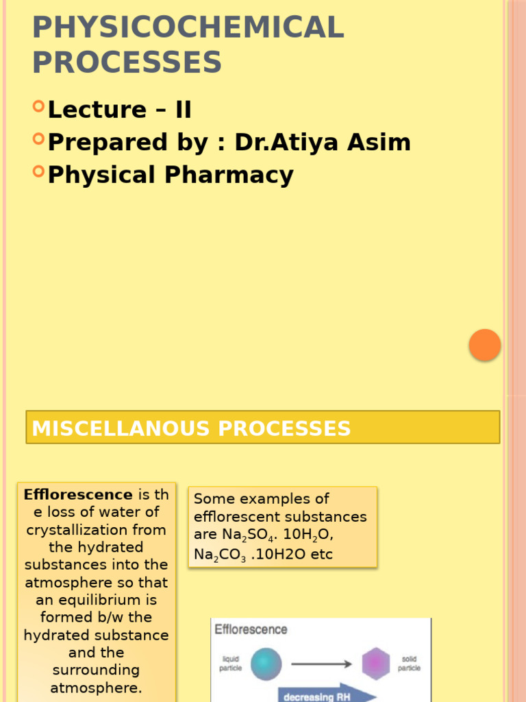 Physicochemical Processes Lec-II | PDF | Water | Science & Mathematics