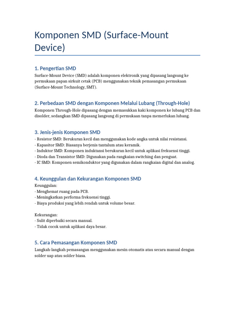 Komponen SMD | PDF