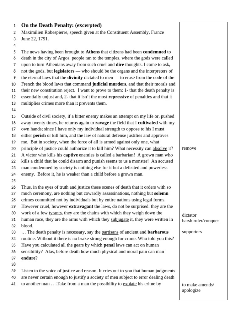 10 World History On The Death Penalty Final | PDF | Maximilien ...