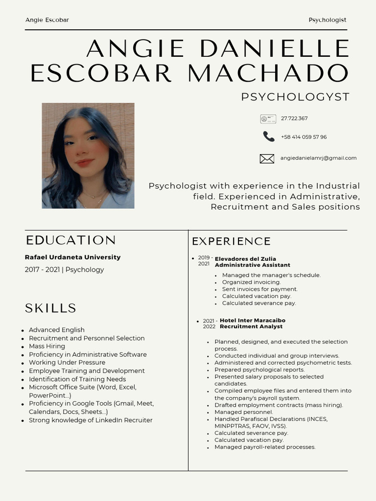 Resume - Angie Escobar | PDF