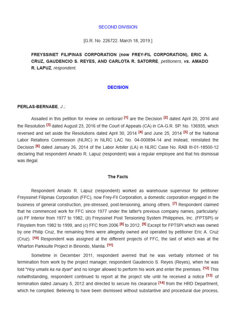 91 Freyssinet Filipinas Corp. v. Lapuz | PDF