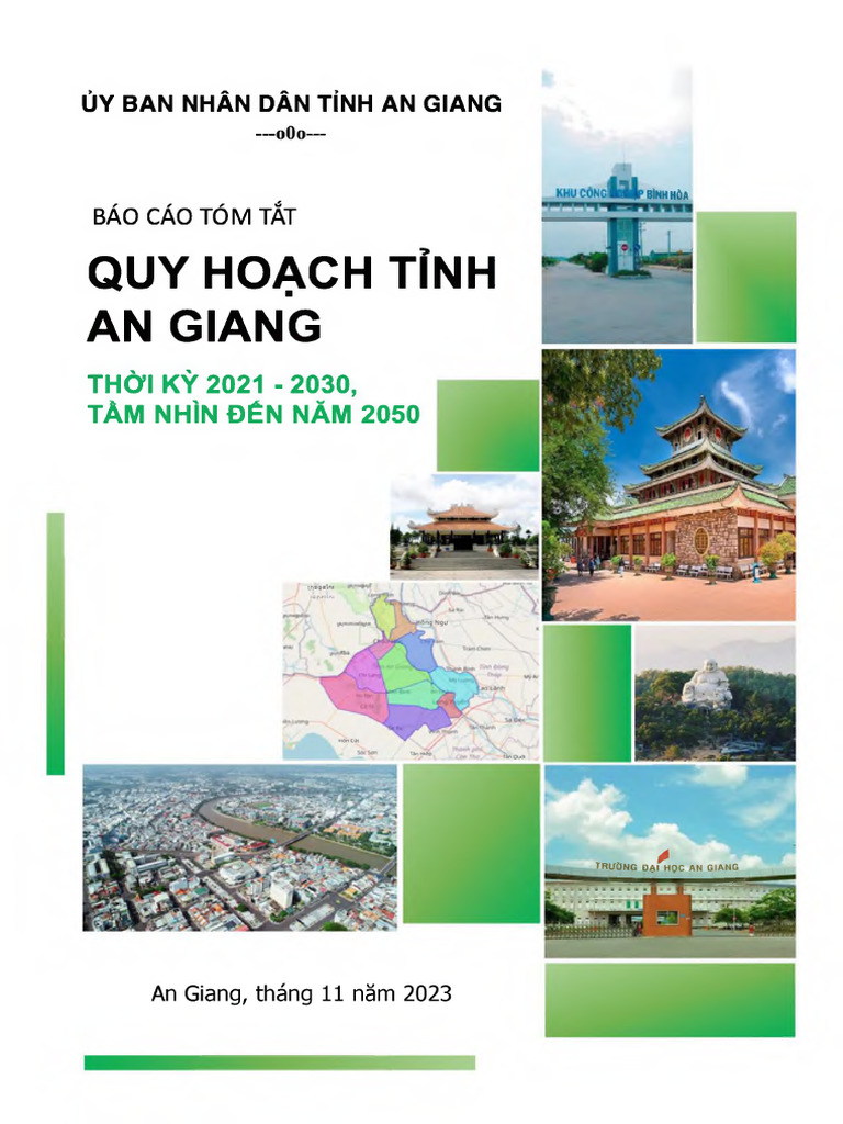 Báo Cáo Tóm Tắt Quy Hoạch Tỉnh An Giang Thời Kỳ 2021 - 2030 Tầm Nhìn Đến Năm 2050 | PDF