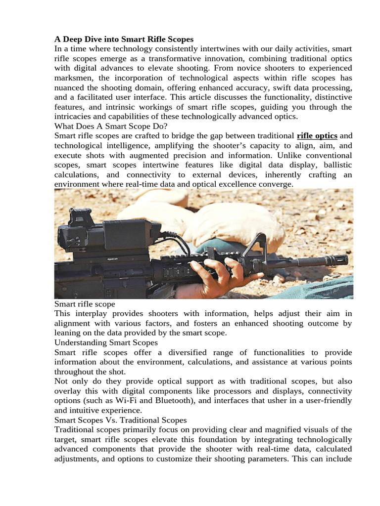 A Deep Dive into Smart Rifle Scopes | PDF