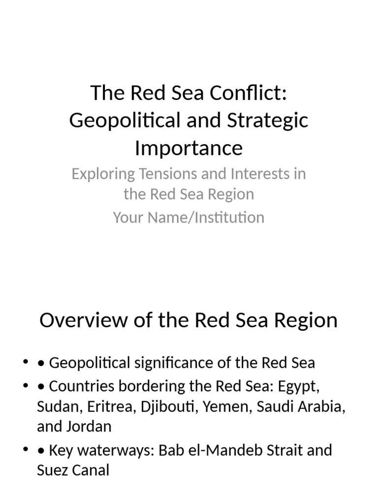 Red Sea Conflict Presentation | PDF