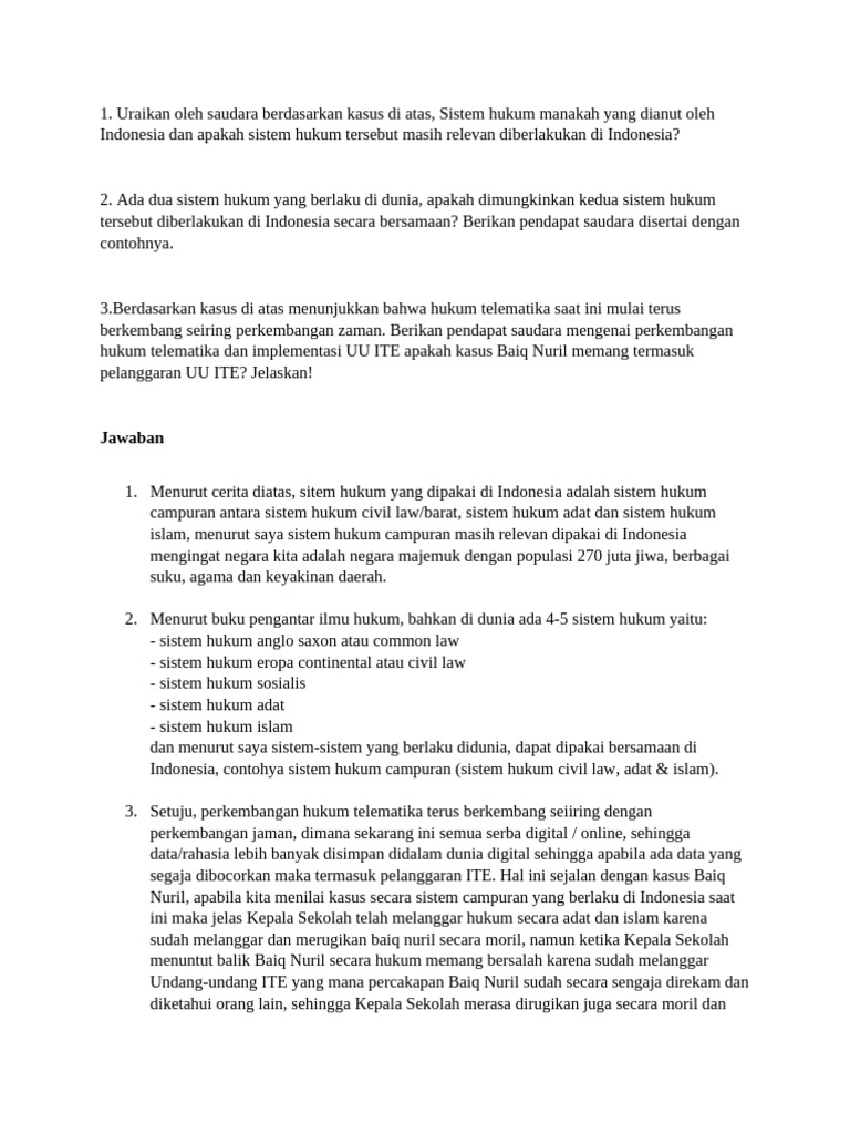 Tugas 3 Pengantar Ilmu Hukum | PDF