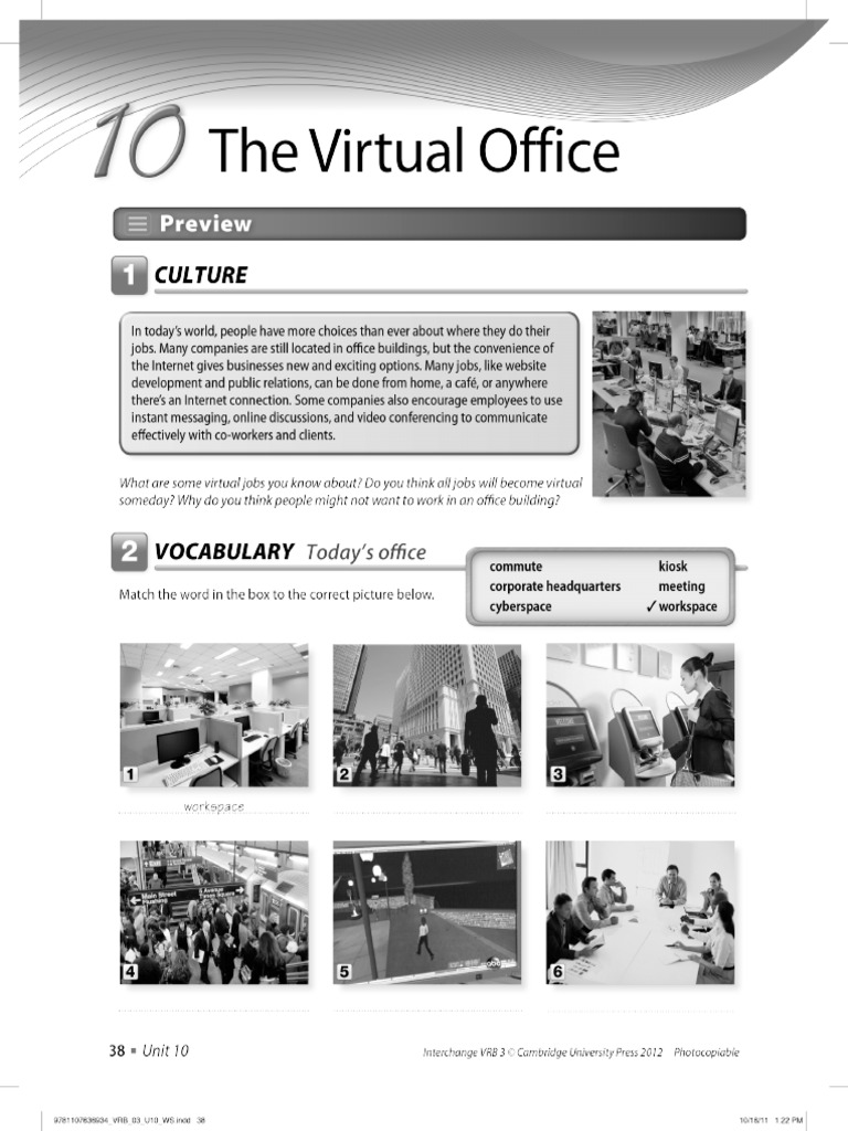 Interchange 5th Ed. Video Resource Book Level 3 Unit 10 | PDF