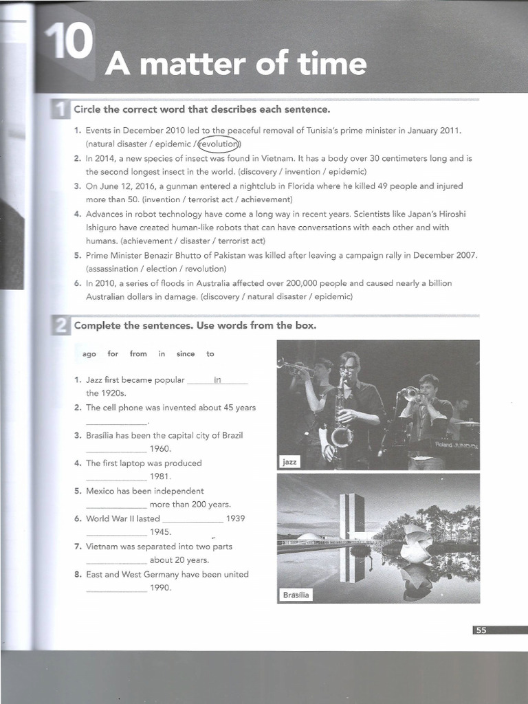 Interchange 5th Ed. Workbook Level 3 Unit 10 | PDF