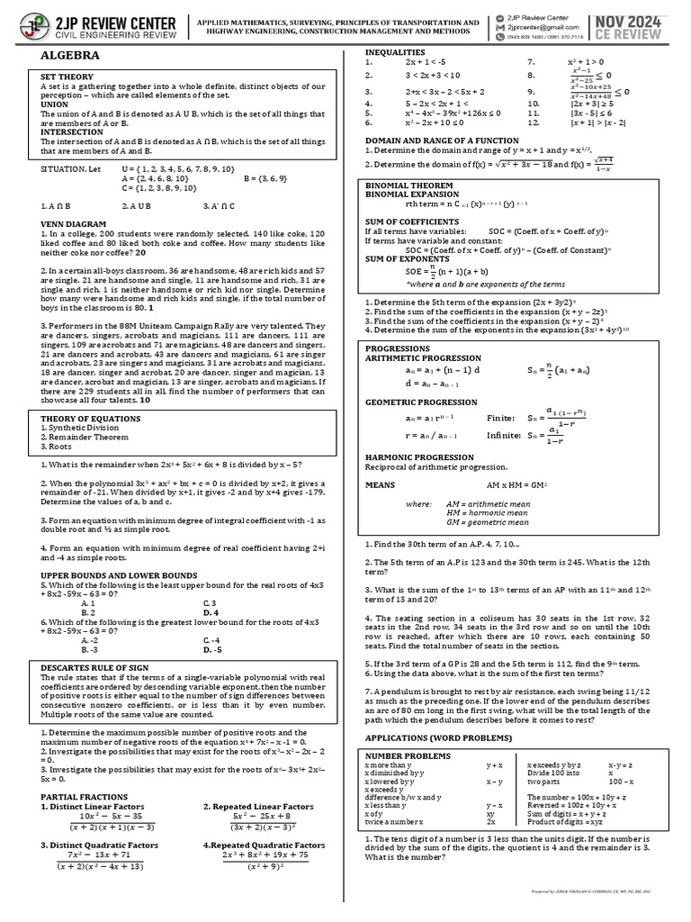Module - Algebra Review | PDF