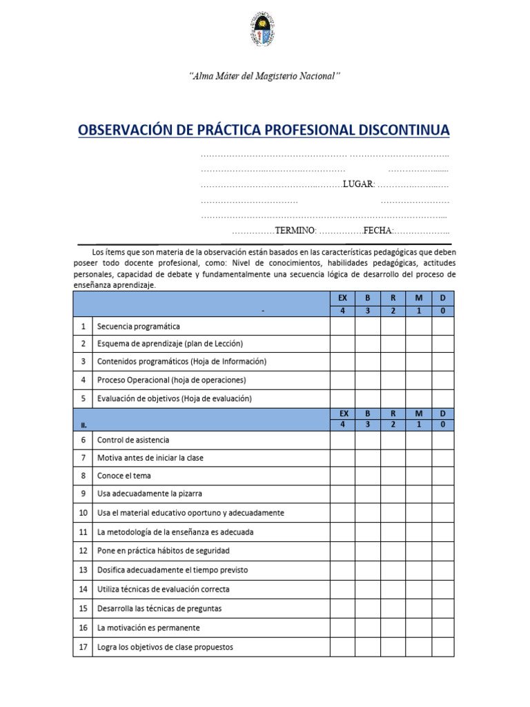 Ficha Pre Profesional - 2024 | PDF
