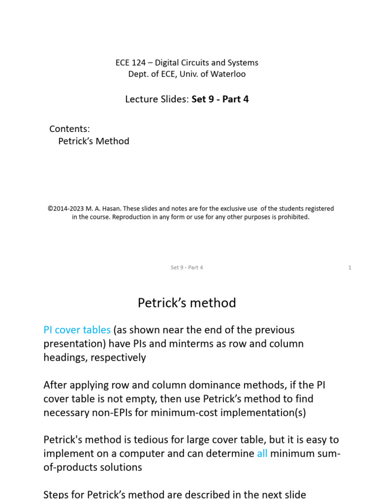 09_4 Petrick Method | PDF