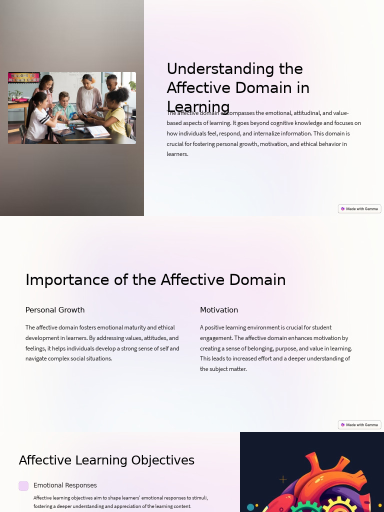 Understanding The Affective Domain in Learning | PDF