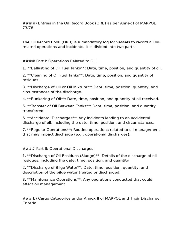 Entries in Orb. Cargo Categories Annex Ii | PDF | Natural Environment | Law