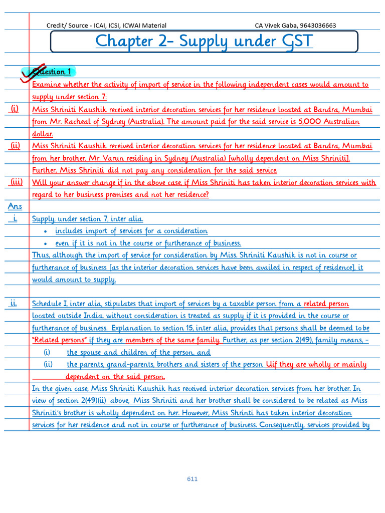 Todays Most Expected GST Questions by VG Sir | PDF