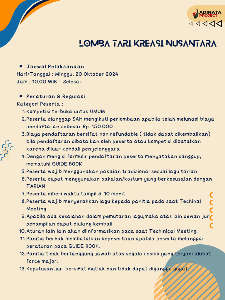 Guide Book Lomba Tari | PDF