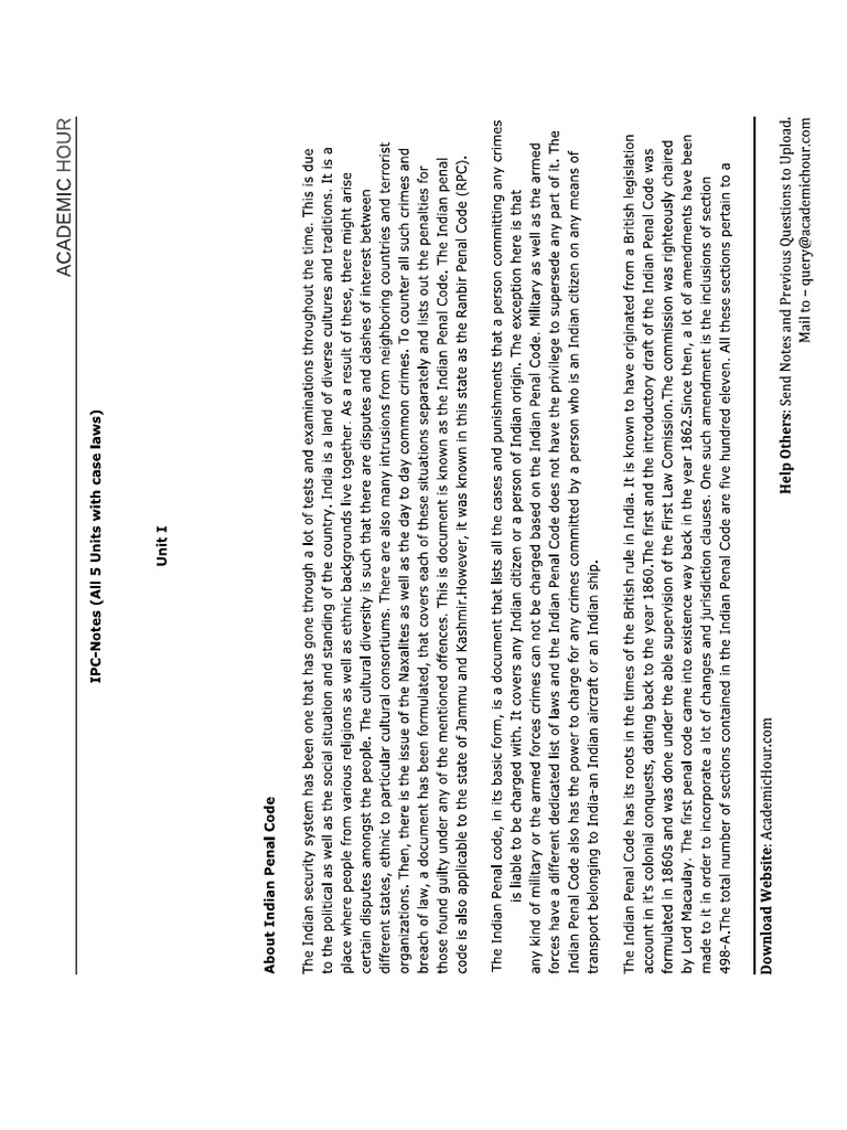 Ipc Notes.. | PDF